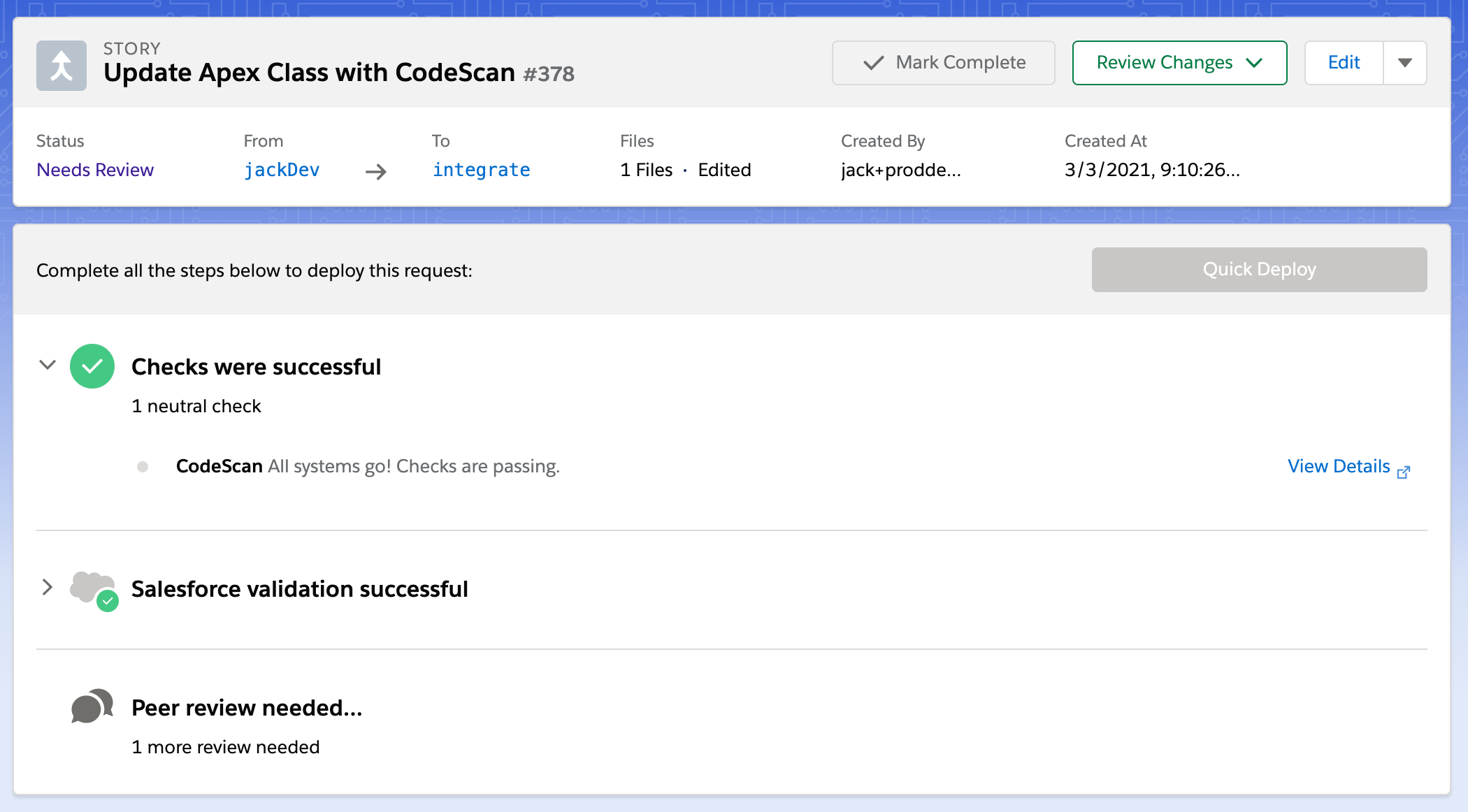 Integrating CodeScan and Blue Canvas | Salesforce DevOps Blog | Blue Canvas